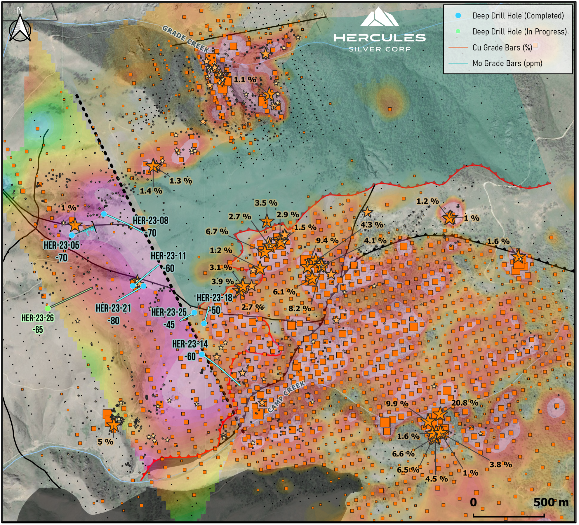Hercules Silver Intersects 185 Meters of 0.84% Cu, 111 ppm Mo and 2.6 g ...
